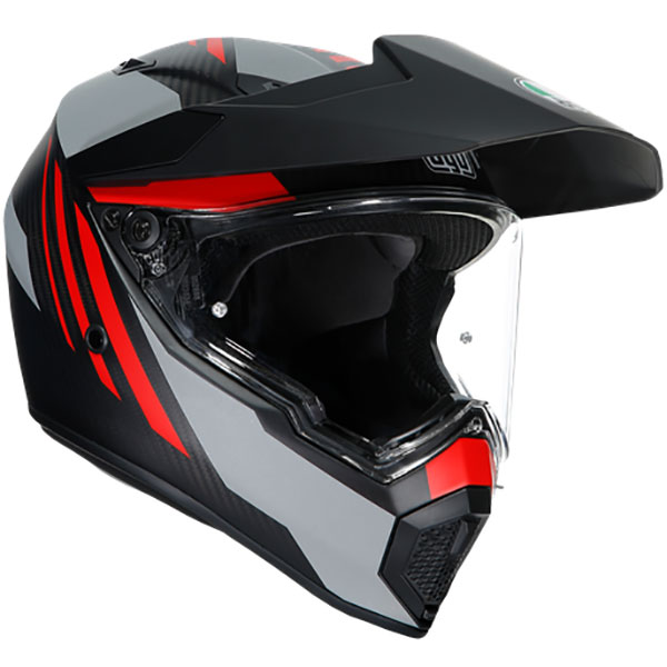 AGV AX9 - Refractive ADV Matt Carbon / Red - FREE UK DELIVERY