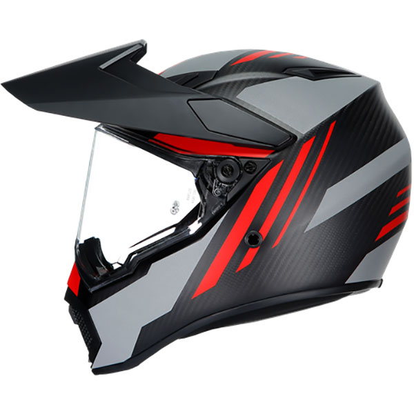 AGV AX9 - Refractive ADV Matt Carbon / Red - FREE UK DELIVERY