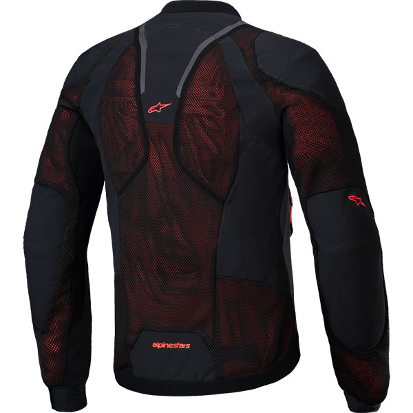 Alpinestars Troop Air Pro Textile Jacket Black Fluo Red FREE UK