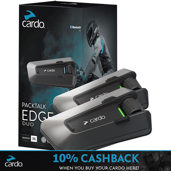 Cardo Packtalk Edge Mesh Intercom - Duo - FREE UK DELIVERY