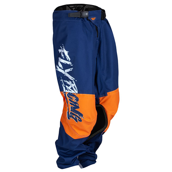 Fly Racing Kids Kinetic Khaos Pants - White / Navy / Orange - FREE UK ...