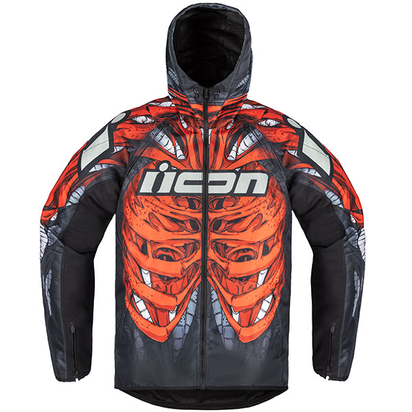 Icon Airform Manik'rr Jacket - Red / Black - FREE UK DELIVERY