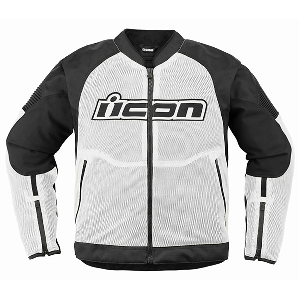 Icon Overlord 3 Mesh Jacket - White - FREE UK DELIVERY