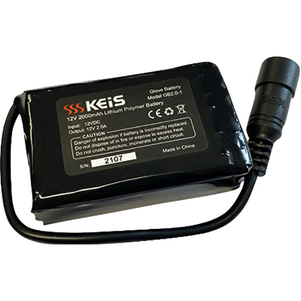 Keis Single Glove Battery 2000 mAh - FREE UK DELIVERY