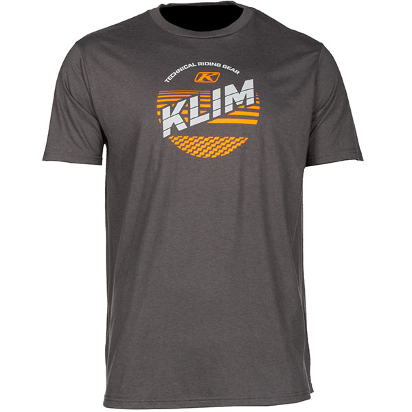 Klim Kinetic SS T-Shirt - Charcoal / Strike Orange - FREE UK DELIVERY