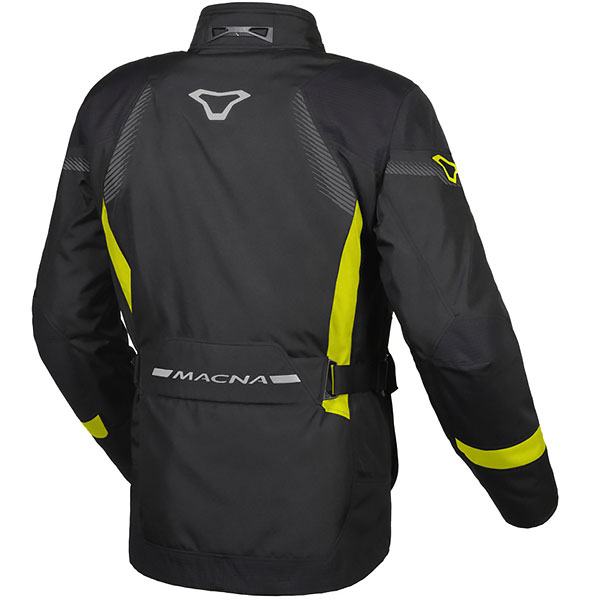 Macna Rancher Textile Jacket - Black / Fluo Yellow - FREE UK DELIVERY