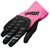 Thor Ladies Spectrum Textile Gloves - Black / White - SPORTSBIKESHOP