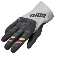 Thor Ladies Spectrum Textile Gloves - Black / White - SPORTSBIKESHOP