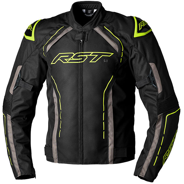 RST S1 CE Textile Jacket - Black / Grey / Fluo Yellow - FREE UK DELIVERY