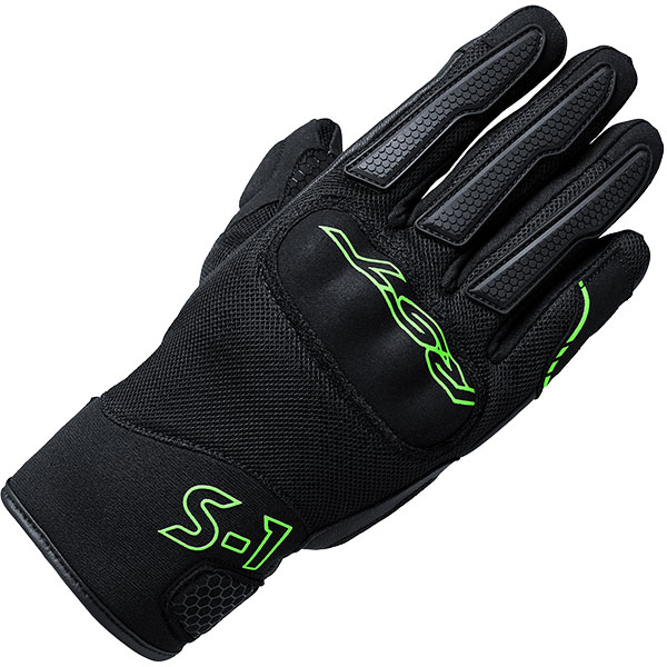 RST S-1 Mesh CE Gloves - Black / Neon Green - FREE UK DELIVERY