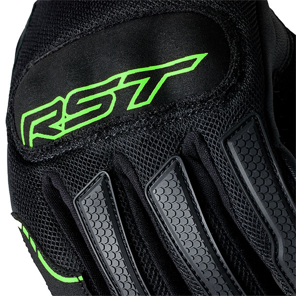 RST S-1 Mesh CE Gloves - Black / Neon Green - FREE UK DELIVERY