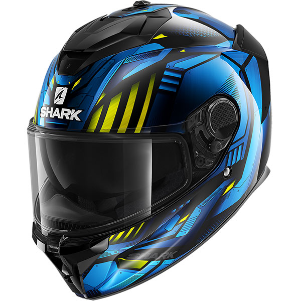 Shark Spartan GT V2 - Replikan Black / Blue / Fluo Yellow - FREE UK ...